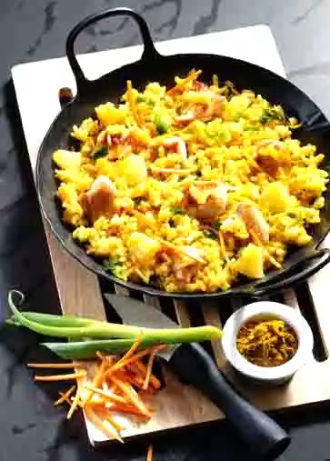 Curry-risotto mit huhn rezept