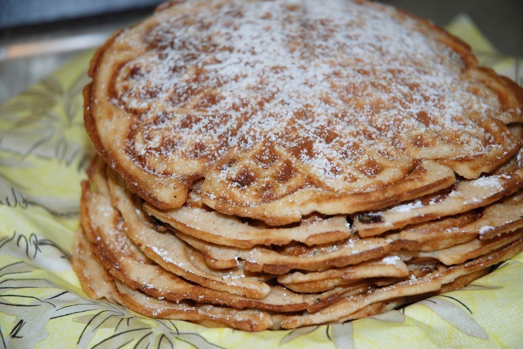 Frische waffeln mit puderzucker - Rezept Petitchef