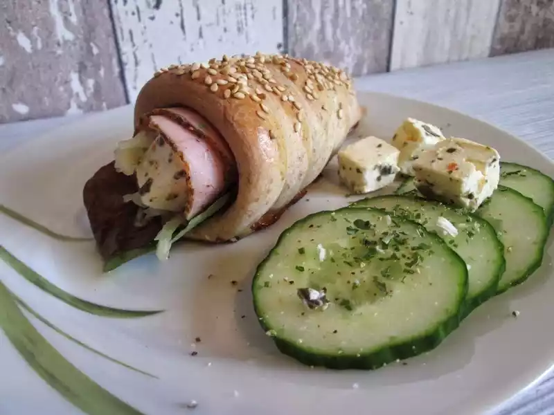 Rezept für gefüllte brot-hörnchen