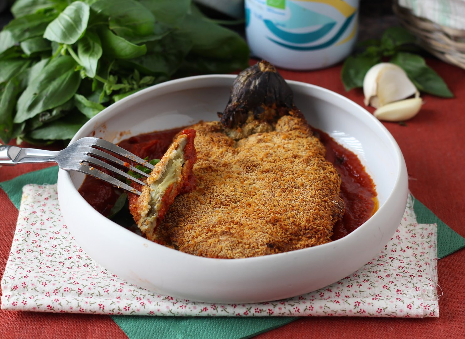 Panierte aubergine nach art eines mailänder schnitzels, aber ...
