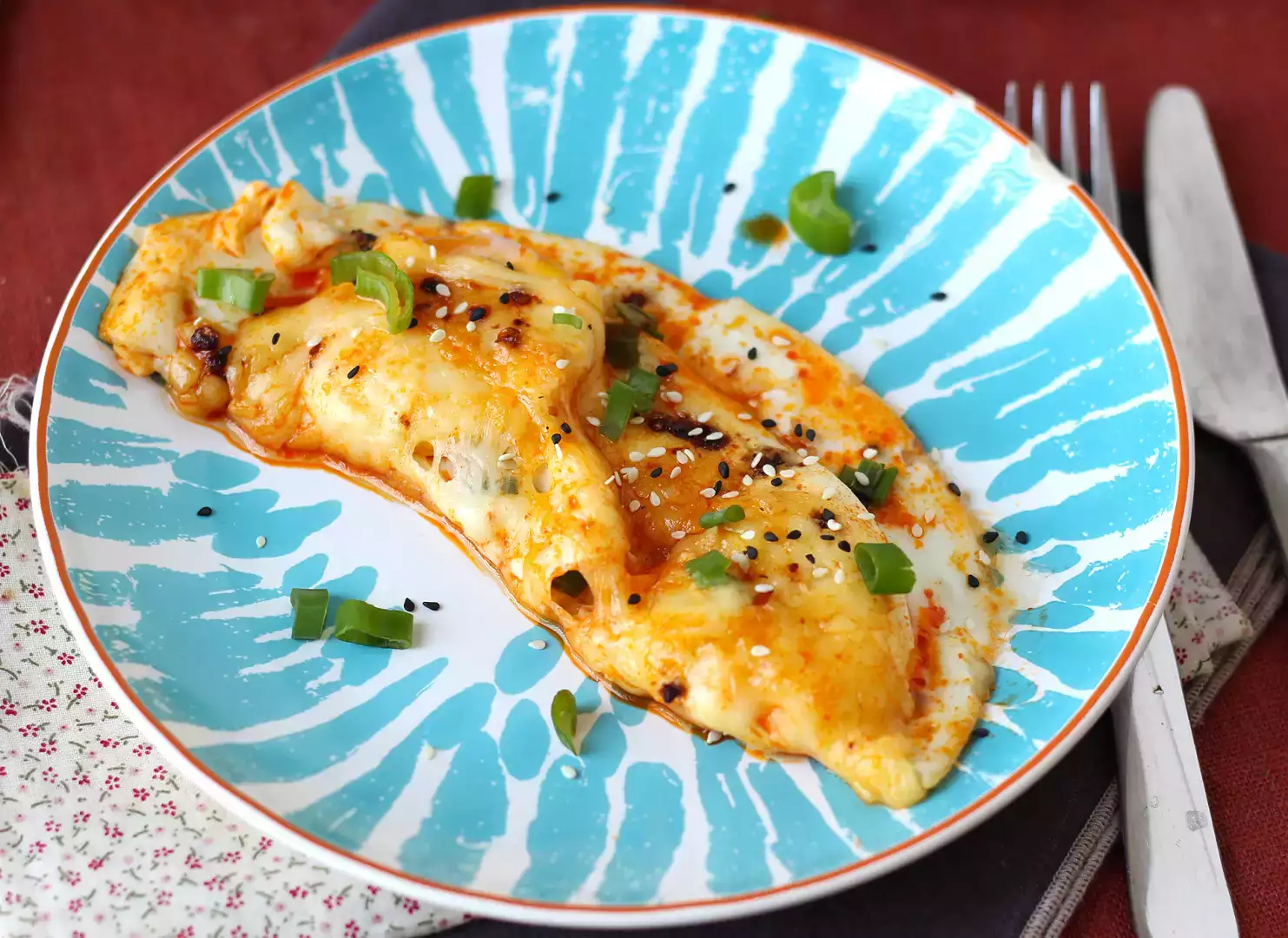 Spiegeleier mit honig und mozzarella, das süße, salzige und pikante ...