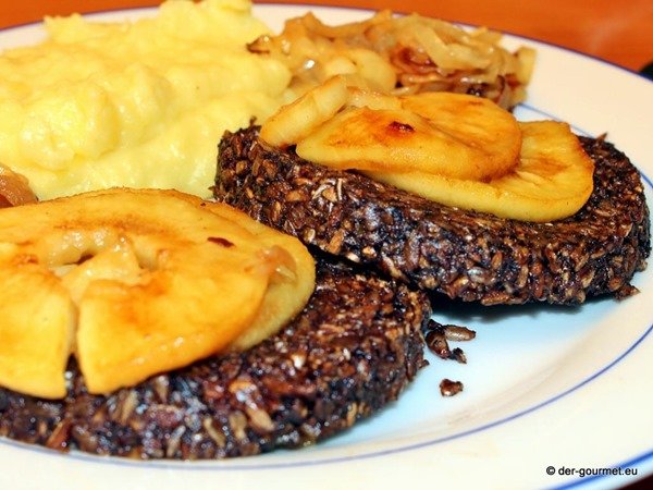 Rezept für wurstebrot mit äpfeln und zwiebeln